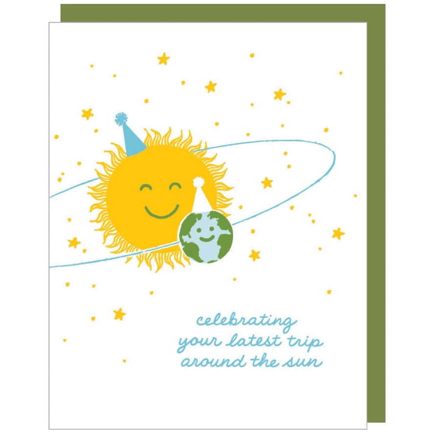 Card Celebrating Trip Around Sun Birthday – www.shoptherocket.com