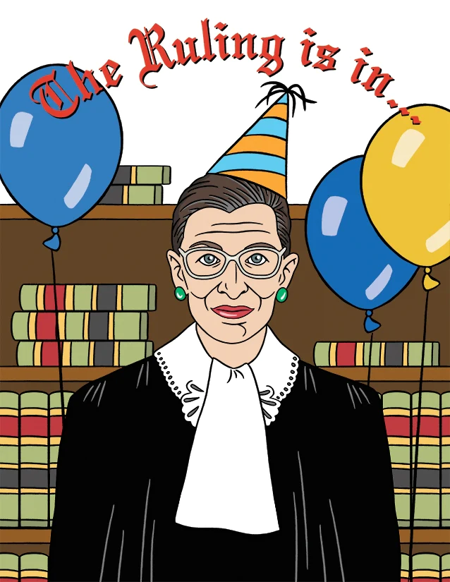 Card Ruth Bader Ginsburg Supreme Birthday – www.shoptherocket.com