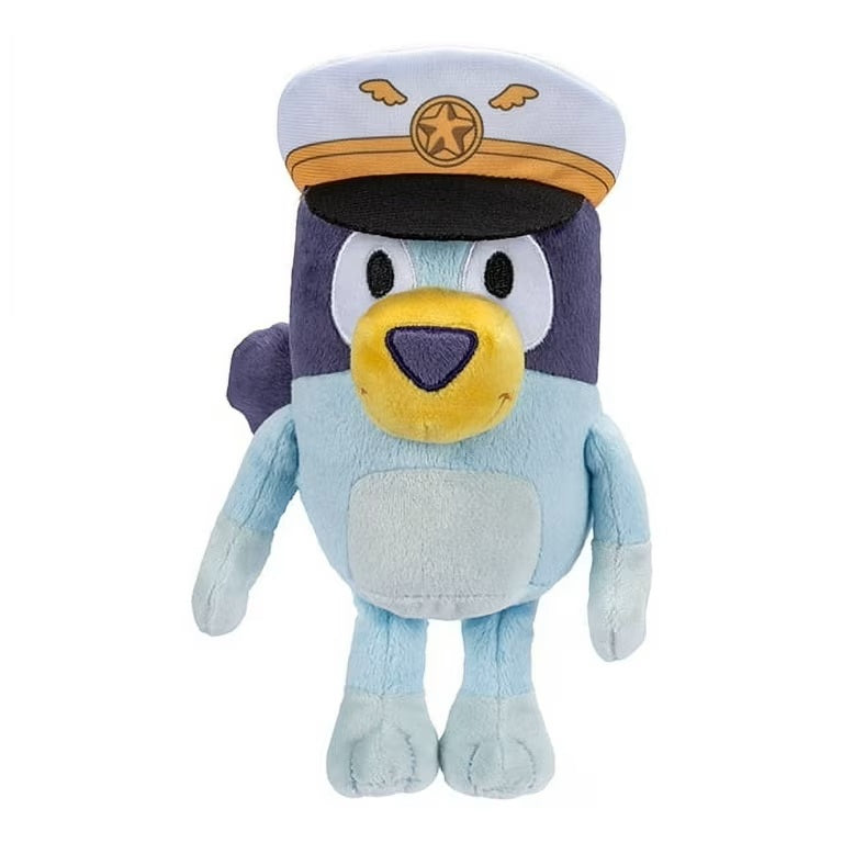 Bluey Plush 8" Captain Bluey – www.shoptherocket.com