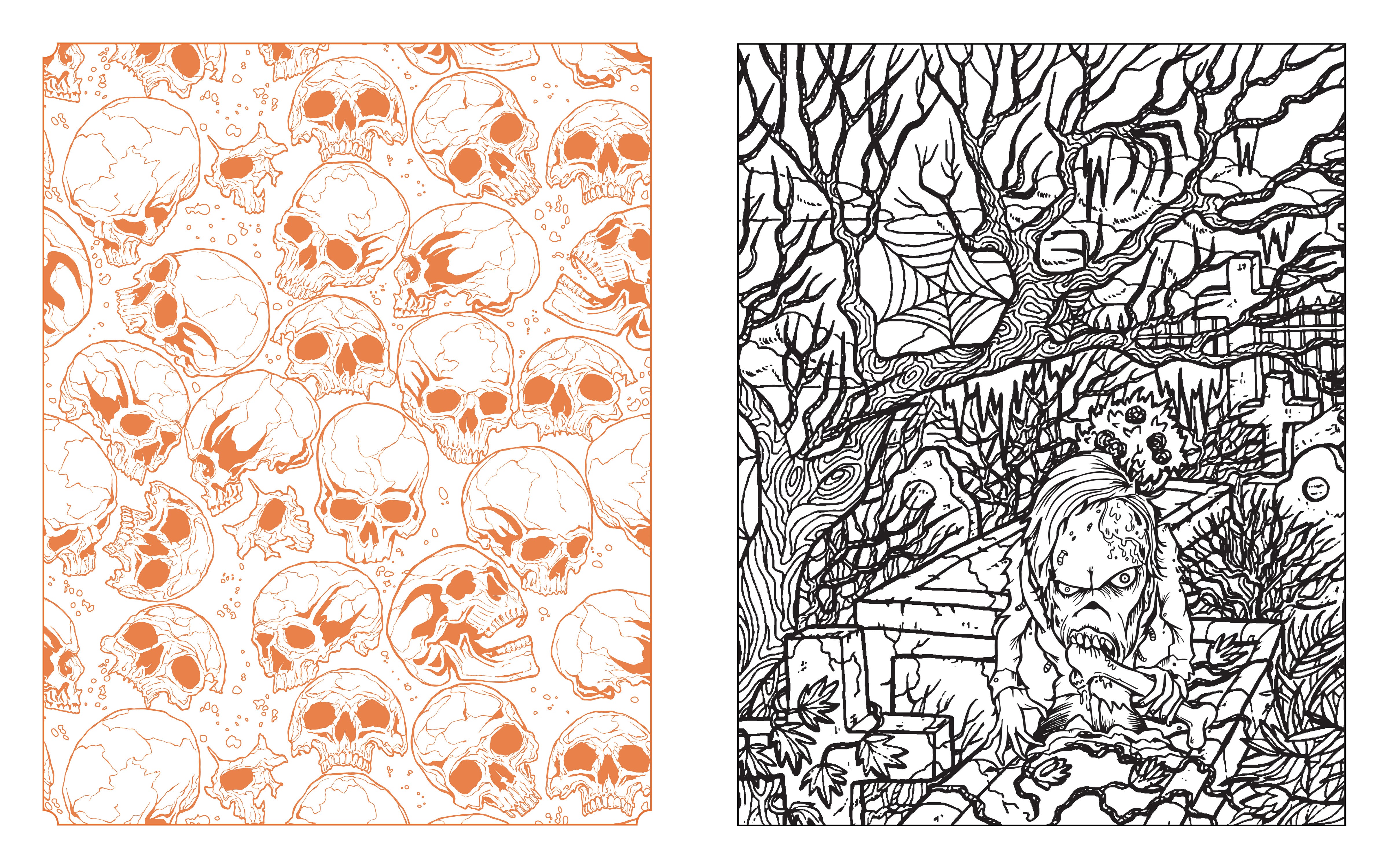 demonic horror coloring pages