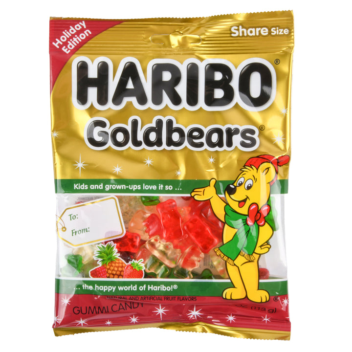 Haribo Holiday Gold-Bears Gummi 4 oz – www.shoptherocket.com