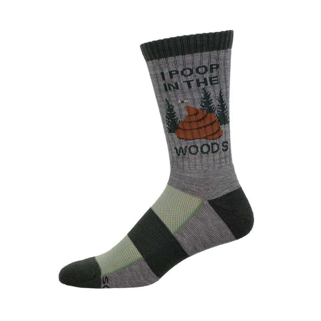 I Poop In The Woods Men's Wool Crew Socks Gray Heather – www ...