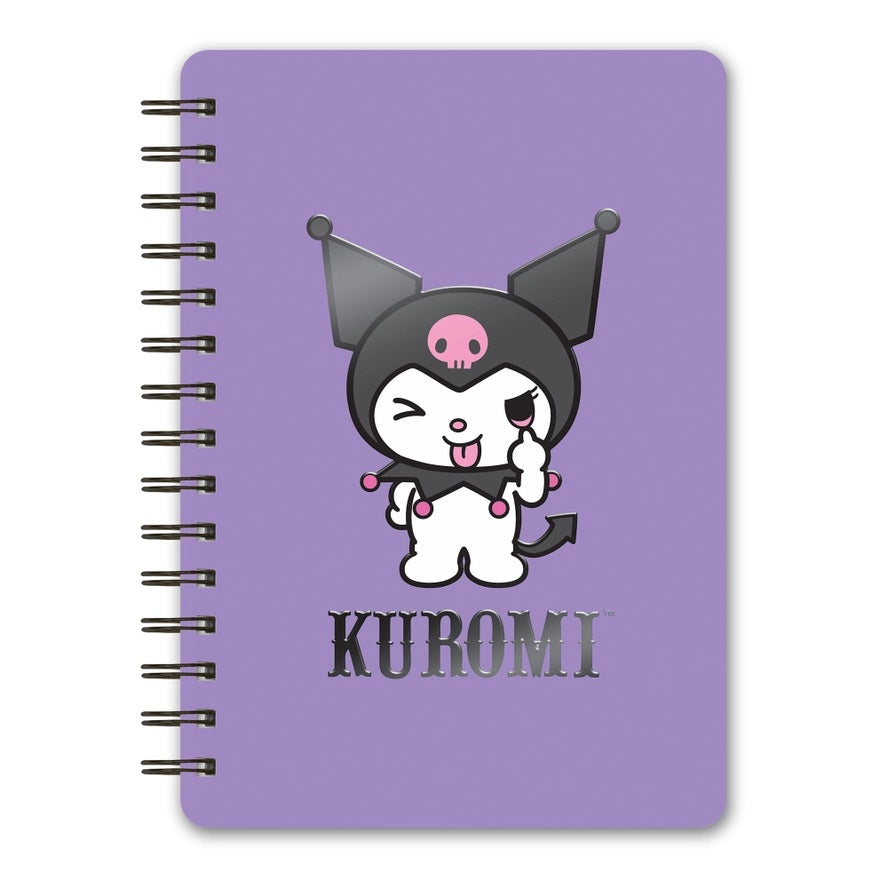 Kuromi Spiral Notebook With Sticker Sheet – www.shoptherocket.com
