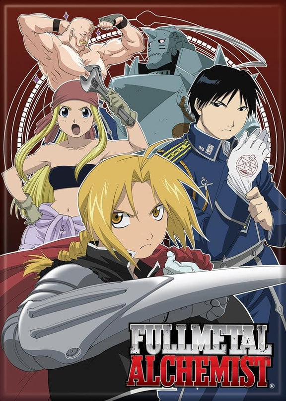 MAGNET Full Metal Alchemist Group Red – www.shoptherocket.com