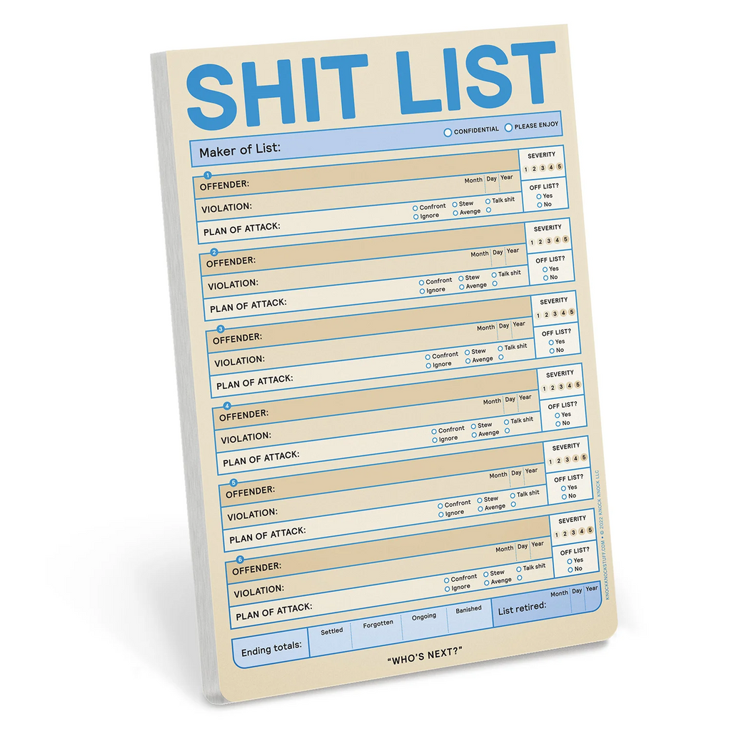 Shit List Notepad Pastel – www.shoptherocket.com