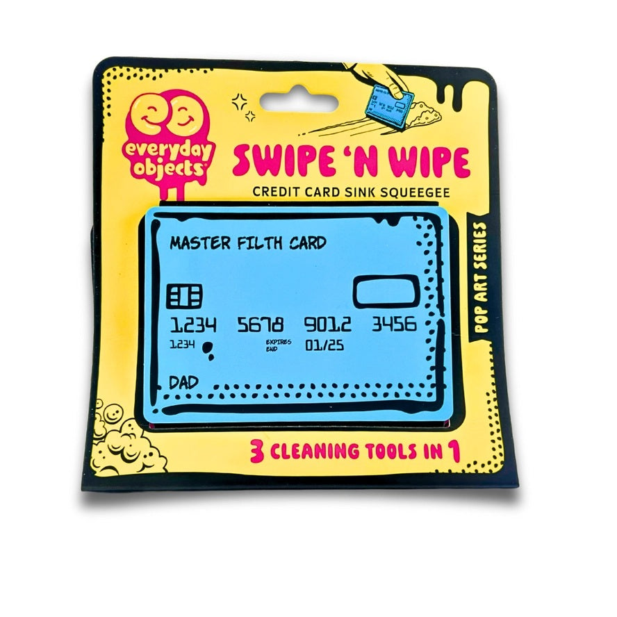 Swipe 'N Wipe Credit Card Dad Blue Sink Squeegee – www.shoptherocket.com