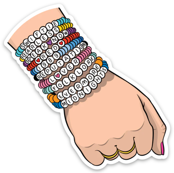 Taylor Swift Friendship Bracelets Die Cut Sticker – www.shoptherocket.com