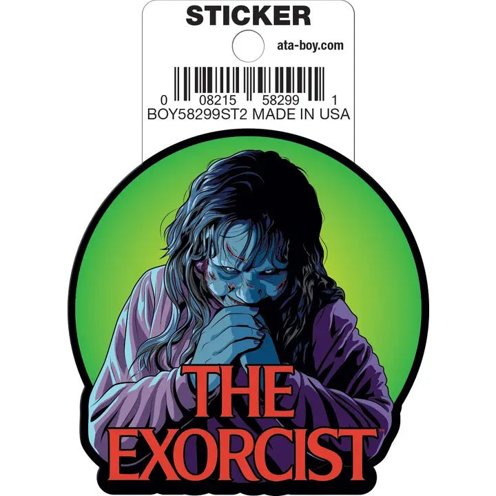 The Exorcist Green Circle Die Cut Sticker – www.shoptherocket.com