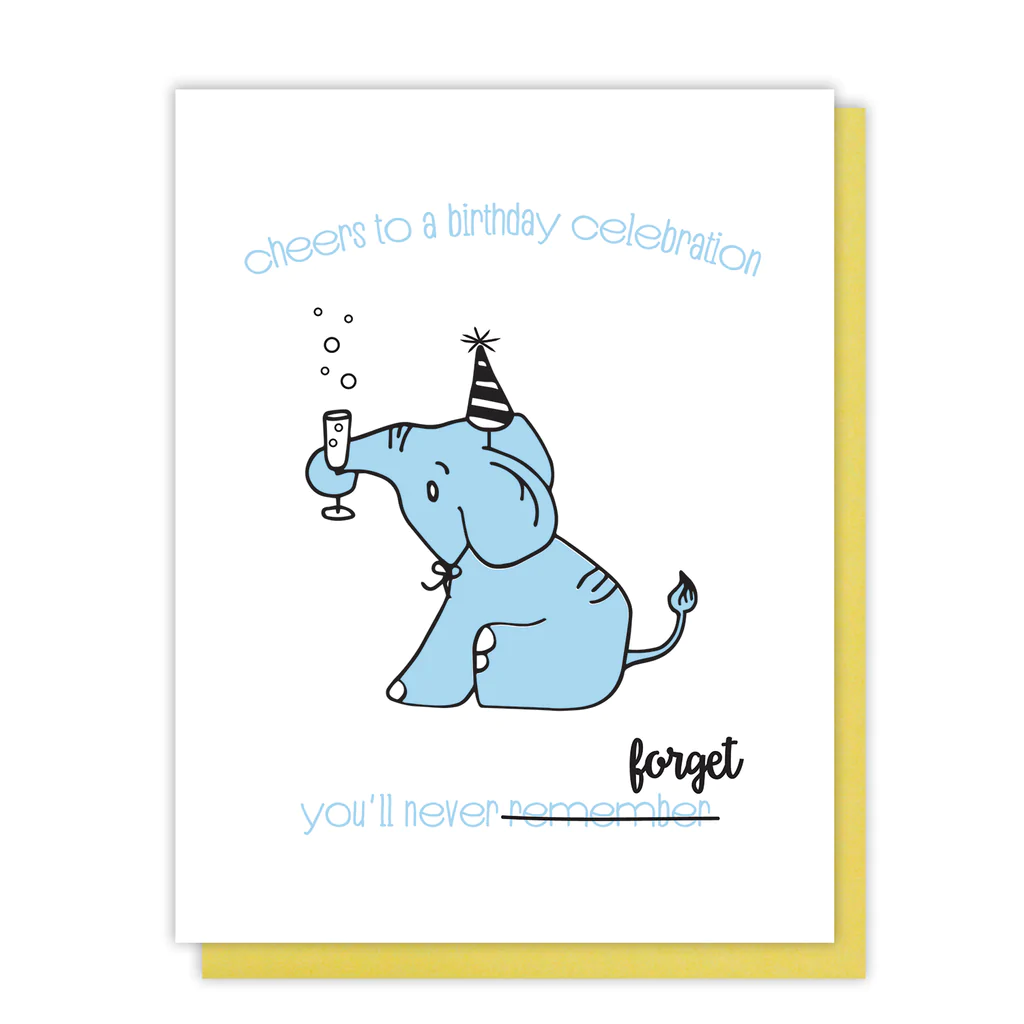 Card Elephant Cheers To A Celebration You'll Never Forget Birthday ...