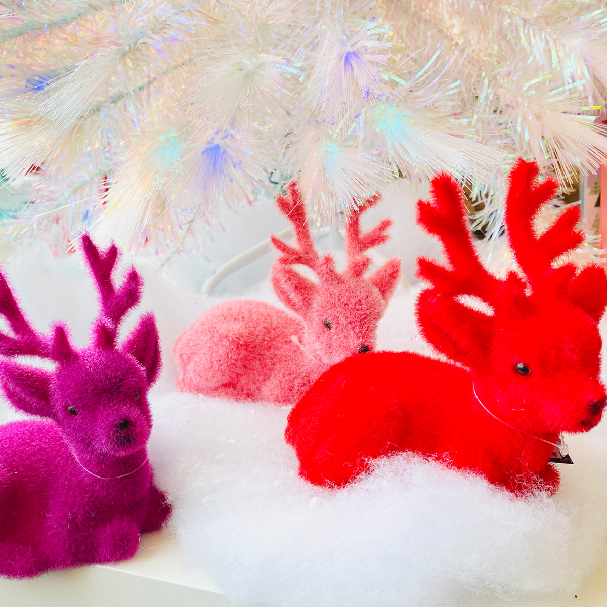 Flocked Deer Laying Assorted 6" – www.shoptherocket.com