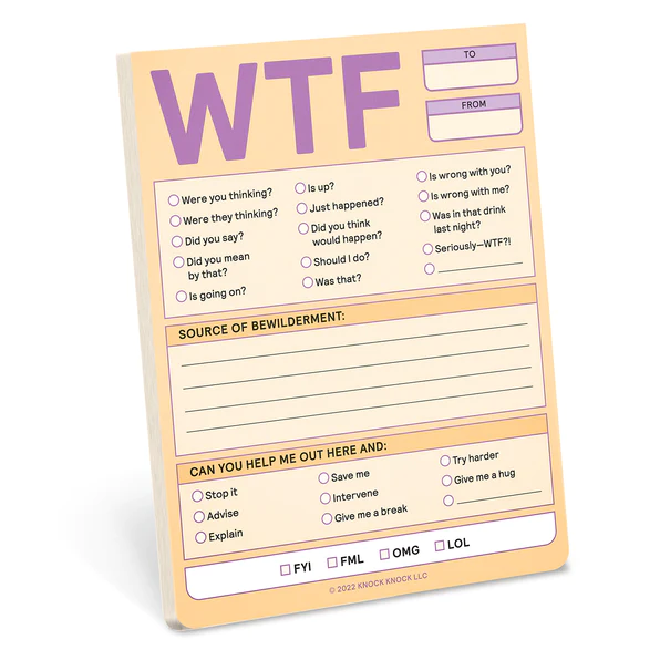 WTF Nifty Notes Pastel – www.shoptherocket.com